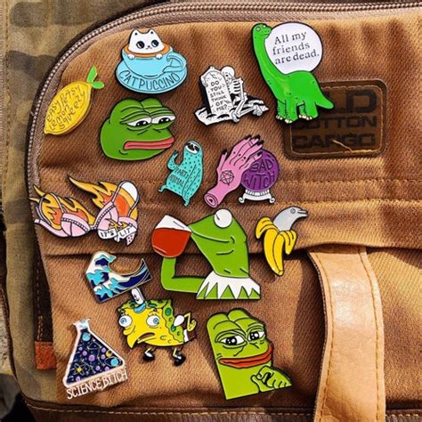 7 Pack Edgy Enamel Pins For Backpacks Enamel Pin Set Etsy