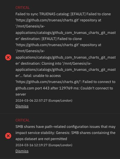 Solved Network Settings Issue Failed To Sync Catalog Apps Truenas Community