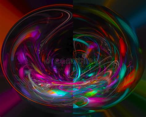 Abstract Fractal Magic Imagination Backdrop Dynamic Wave Creativity