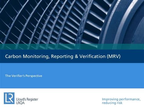 Carbon Monitoring Reporting And Verification Mrv The Lrqa Perspecti…
