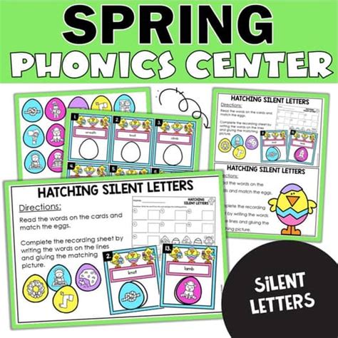 Spring Easter Phonics Centers Bundle 1st 2nd Grade 10 Engaging Literacy