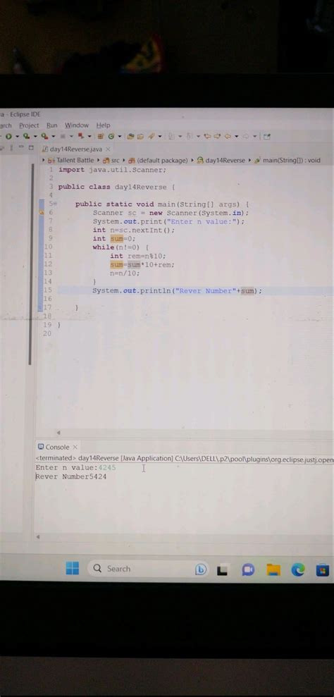 Hareesh Yadav On Linkedin Reverse Number In Java Program To Executed In Eclipse Tool