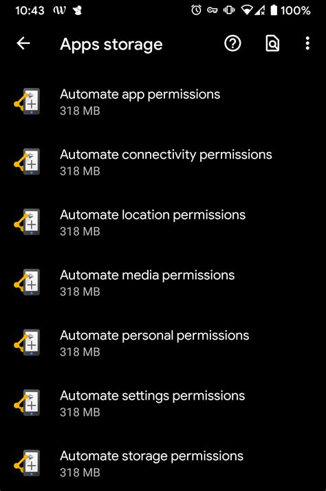 automate permissions taking up much storage space r automateuser