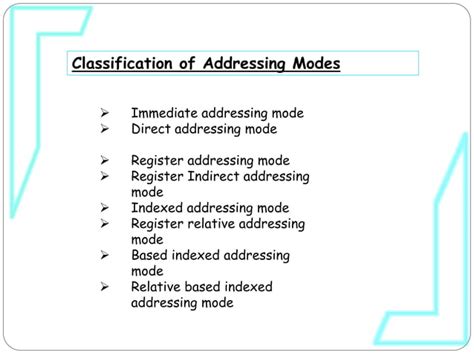 Addressing Modes Of 8086 Pptx Data Storage And Warehousing Computing