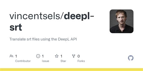 issues · vincentsels deepl srt · github