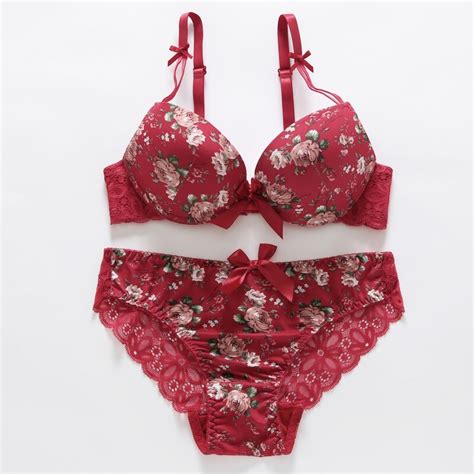 Women Bra And Brief Sets Sexy Lingerie Women Underwear Floral Embroidery