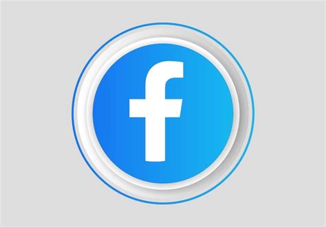 Facebook 로고 벡터는 인기 있는 소셜 미디어 앱의 로고를 양식화한 표현입니다 프리미엄 벡터