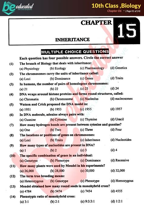 Chapter 6 Biology 10th Class Notes Matric Part 2 Notes Artofit