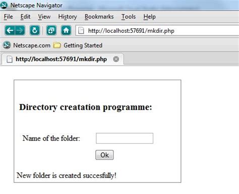 Make A Directory In PHP