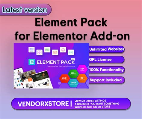 Element Pack Addon For Elementor Page Builder Lifetime Updates For Plugin Latest Version Gpl