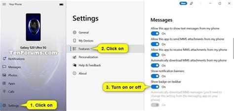 Turn On Or Off Badge On Your Phone App Taskbar Icon For New Messages
