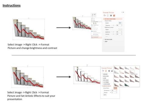 Stock Photo Red Growth Arrow On Bar Graph PowerPoint Slide