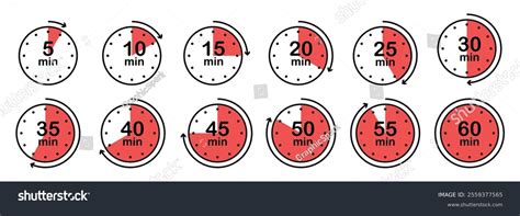 Stopwatch Timer Icons Set Speed Measurements Stock Vector Royalty Free