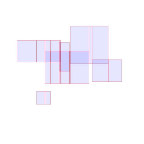 calculating the area of multiple intersecting rectangles with swift