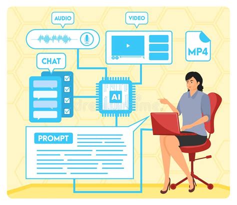 Artificial Intelligence Created Generate Art With Prompt Stock Vector Illustration Of