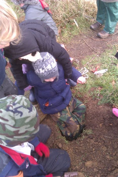 Tinderbox Forest School I M Stuck In A Hole