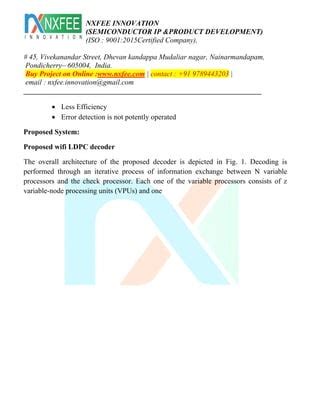 A Reconfigurable Ldpc Decoder Optimized Applications PDF