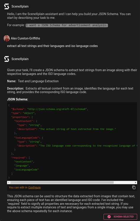 words json images scenexplain s new json schema builder
