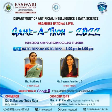 National Level Game A Thon 2022 Srm Easwari Engineering College