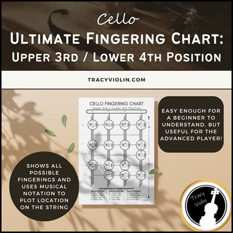 Ultimate Cello Fingering Chart Upper 3rd And Lower 4th Position