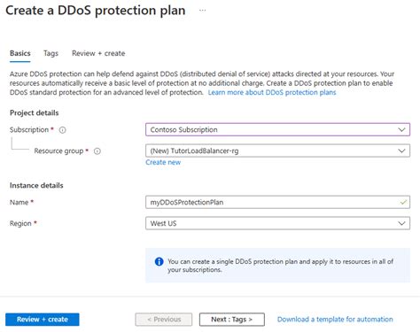 자습서 Azure Ddos Protection으로 공용 부하 분산 장치 보호 Azure Load Balancer