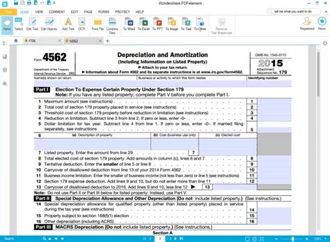 How To Fill Out Form 4562 Printable Forms Free Online