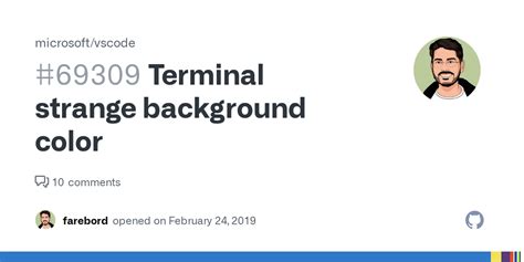 Terminal Strange Background Color · Issue 69309 · Microsoft Vscode