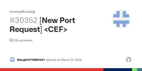 New Port Request · Issue 30352 · Microsoftvcpkg · Github