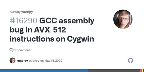 GCC Assembly Bug In AVX 512 Instructions On Cygwin Issue 16290