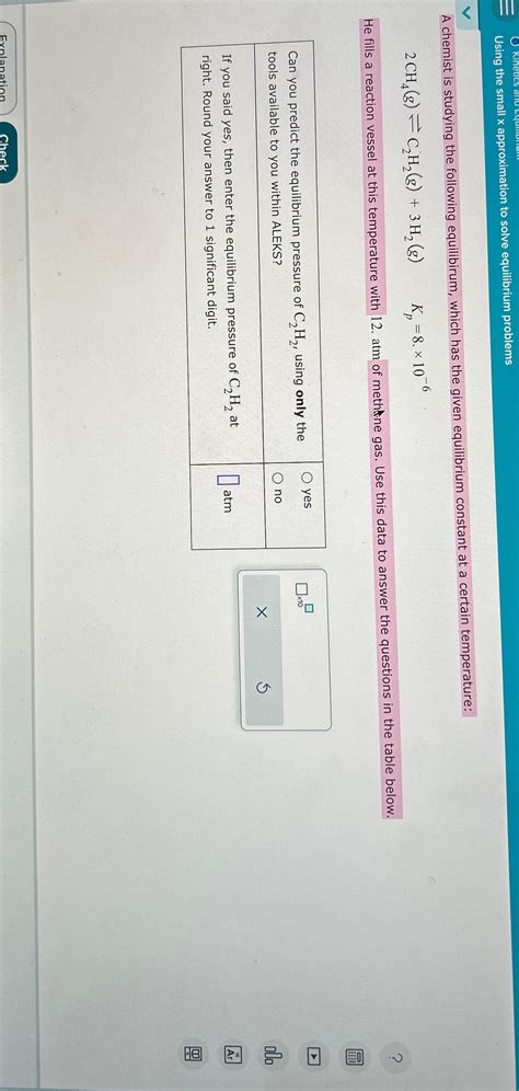 Solved Using The Small X ﻿approximation To Solve Equilibrium