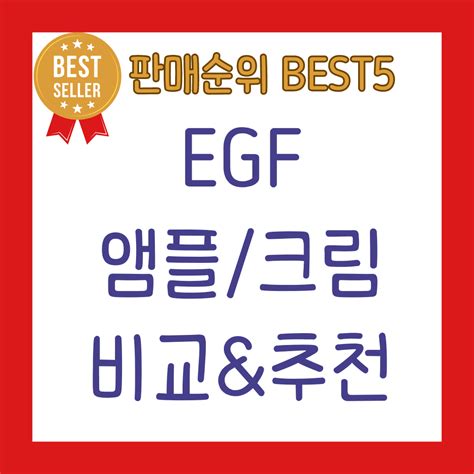 주름걱정 끝 Egf 앰플크림 사용기 추천 순위 Best 5