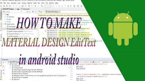 How To Make Material Design Edittext Android Studio Tutorial