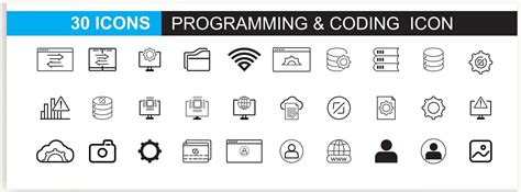 Premium Vector Free Vector Programming And Coding Icons