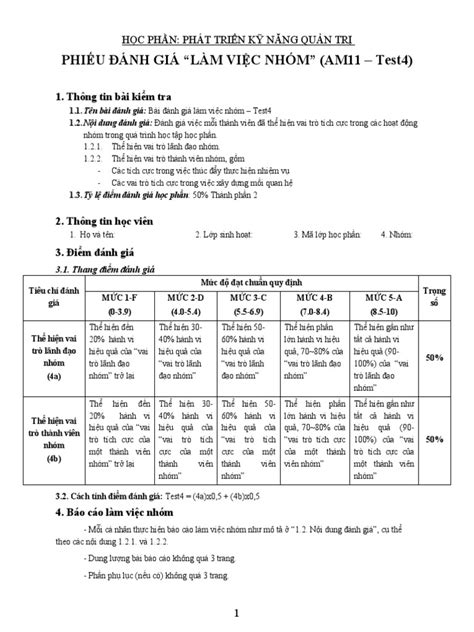 Hrm3002 Rubric Test4 For Teamwork Assessment Am11 Test4 12223 Pdf