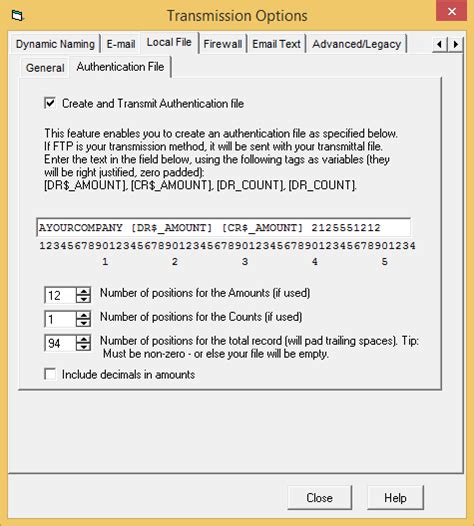 Creating An Authentication File Treasury Software
