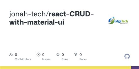Github Jonah Techreact Crud With Material Ui