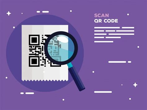 Premium Vector Scan Qr Code With Magnifying Glass