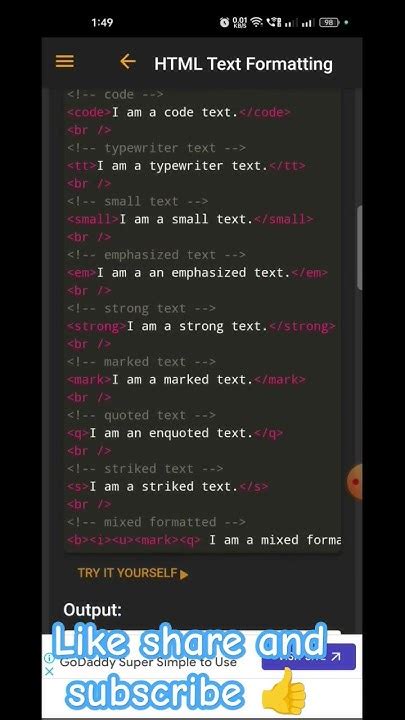 Elements Of Text Formatting Inhtmlhtml5shortshtmlcourseinhindi