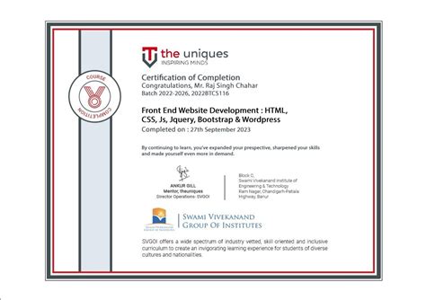 Raj Singh Chahar On Linkedin Webdevelopment Certified Gratitude