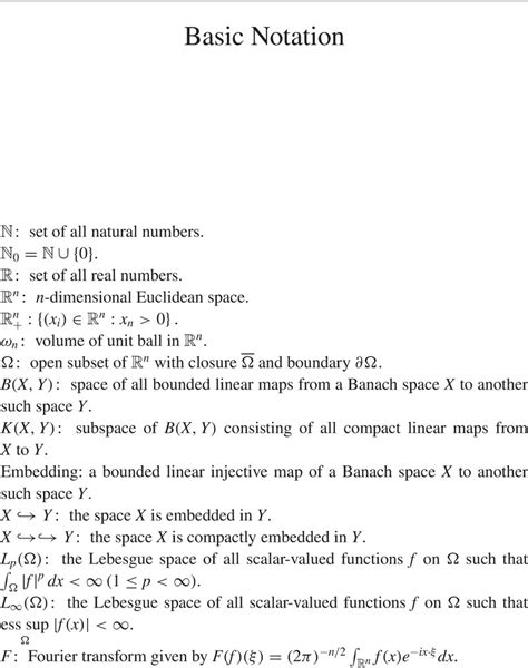 Basic Notation Fractional Sobolev Spaces And Inequalities