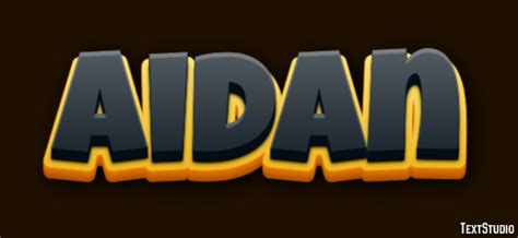 Aidan Text Effect And Logo Design Name