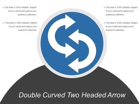 Double Curved Two Headed Arrow PowerPoint Presentation Images Templates PPT Slide