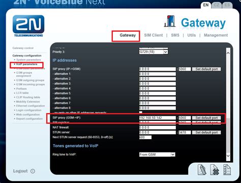 2n® Voiceblue Next Gsm Gateway How To Configure It With 2n Ip Intercoms Faq Intercoms Private