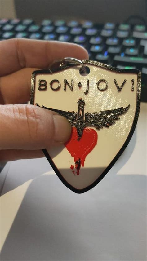 Stl File Bon Jovi Logo Keychain 🗝️ ・3d Printer Design To Download・cults
