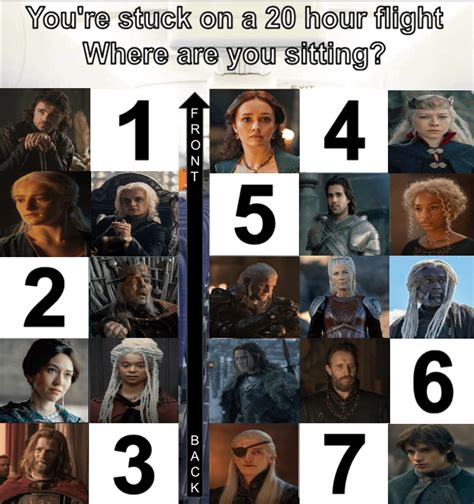 House Of The Dragon Youre Stuck On A Flight Where Are You Sitting