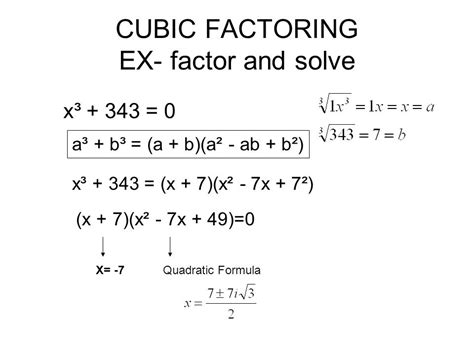 Cubic Formula Factoring Cubic Formula Factoring