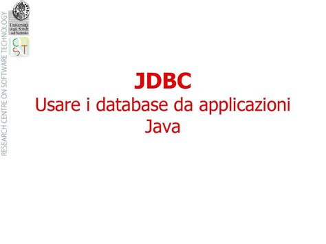 Importanza Database In Applicazioni Java Basi Di Dati Dispense