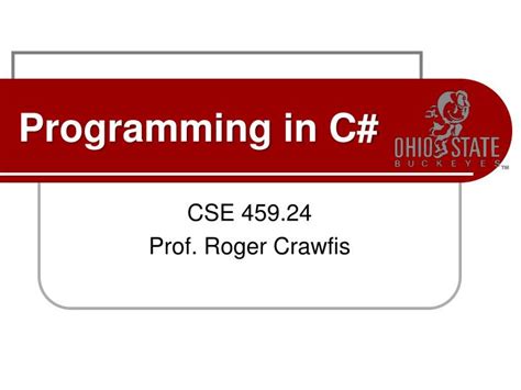 Ppt Introduction To C Programming Course Overview By Prof Roger