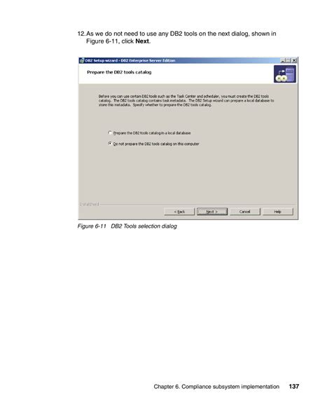 137 11 Db2 Tools Selection Dialog Ibm Tivoli And Cisco Manual