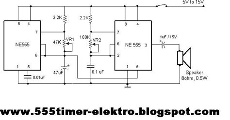 555 Timer Circuits Us Police Siren Circuit Using 555 Timer
